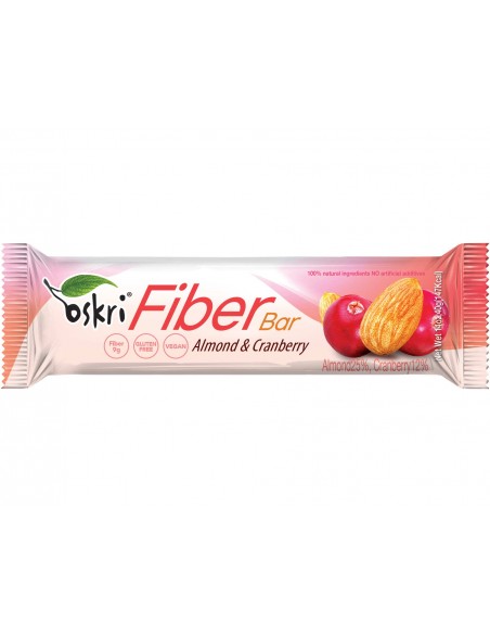Caixa com 20 Barras Oskri Fiber Amêndoas Caixa com 20 Barras Oskri Fiber Amêndoas